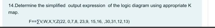 Solved 14.Determine the simplified output expression of the | Chegg.com