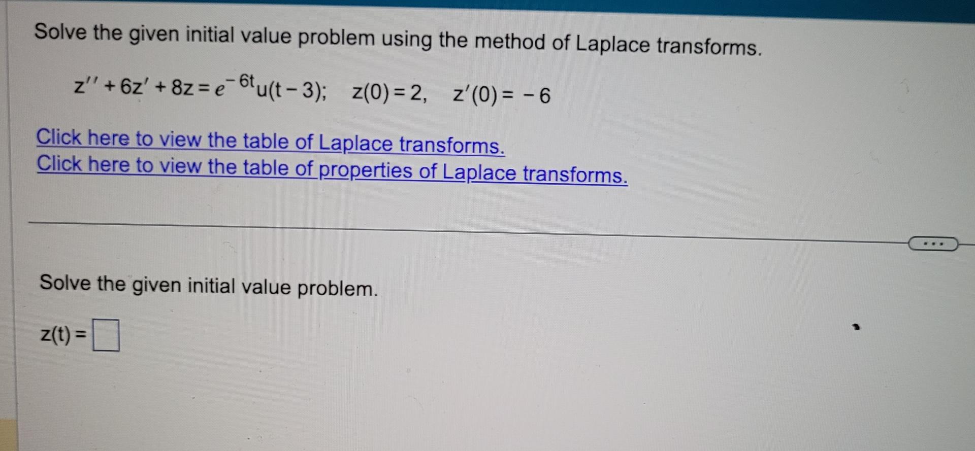 Solve the given initial value problem using the | Chegg.com