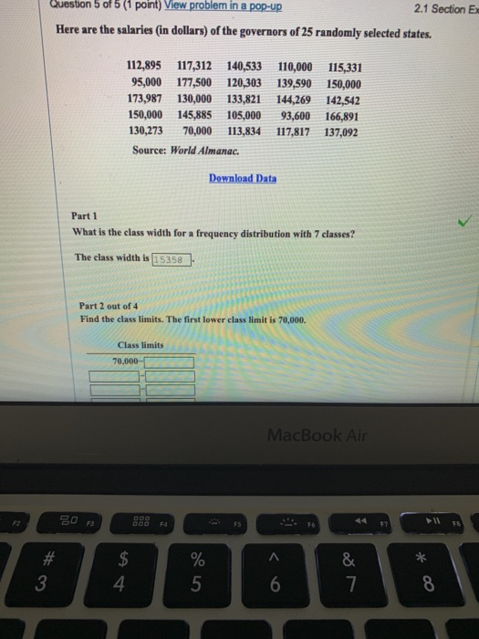 Solved Question 5 of 5 (1 point) View problem in a pop-up | Chegg.com