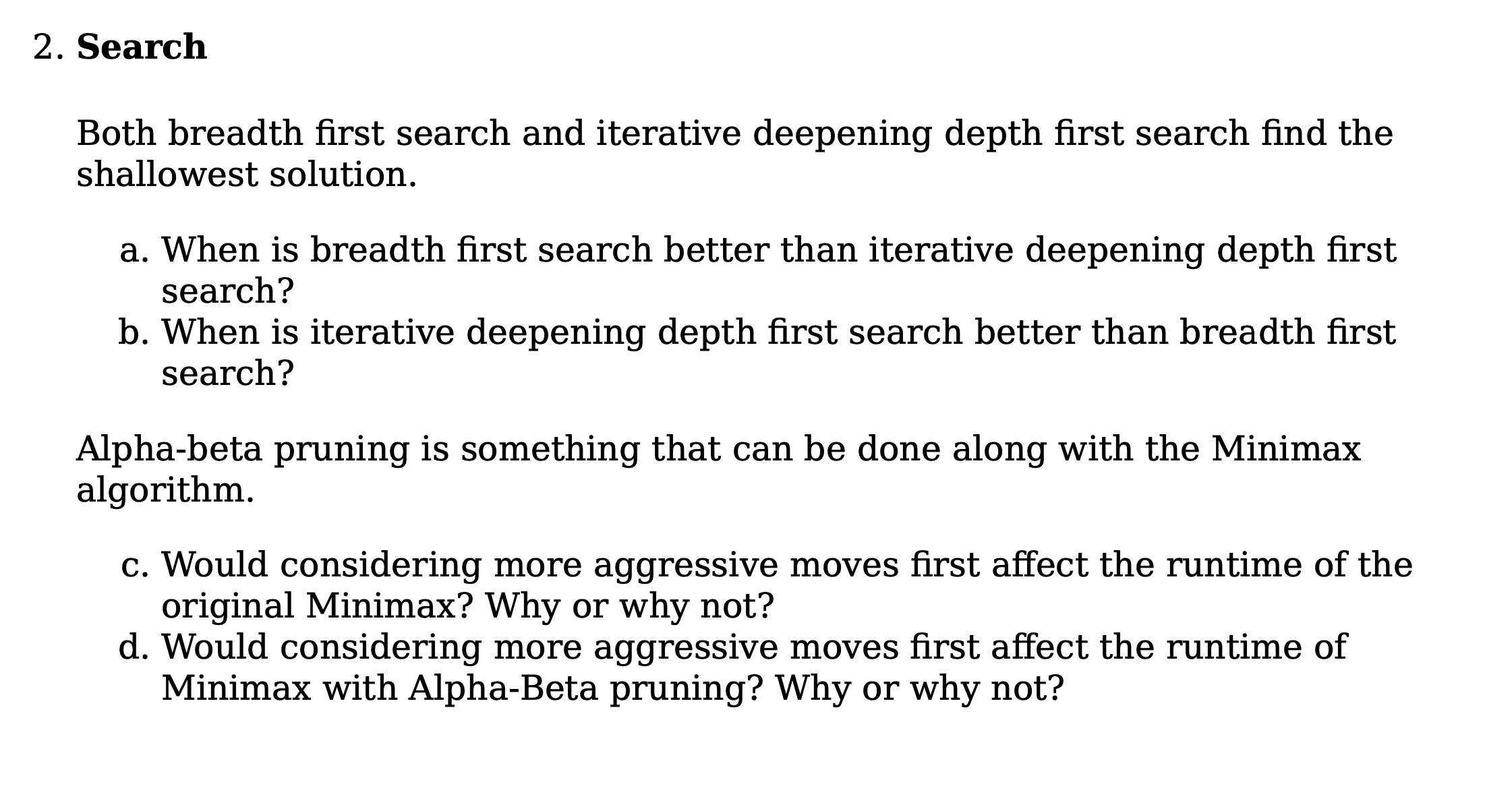 Solved SearchBoth breadth first search and iterative | Chegg.com