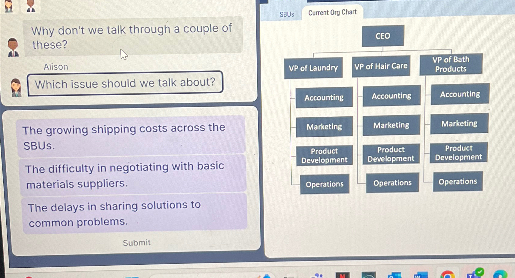 Solved Why don't we talk through a couple of | Chegg.com