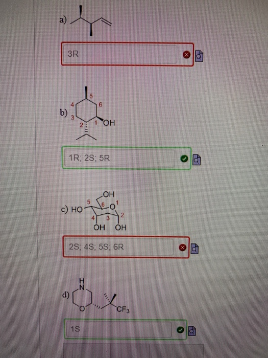Solved Determine the absolute configuration of each | Chegg.com