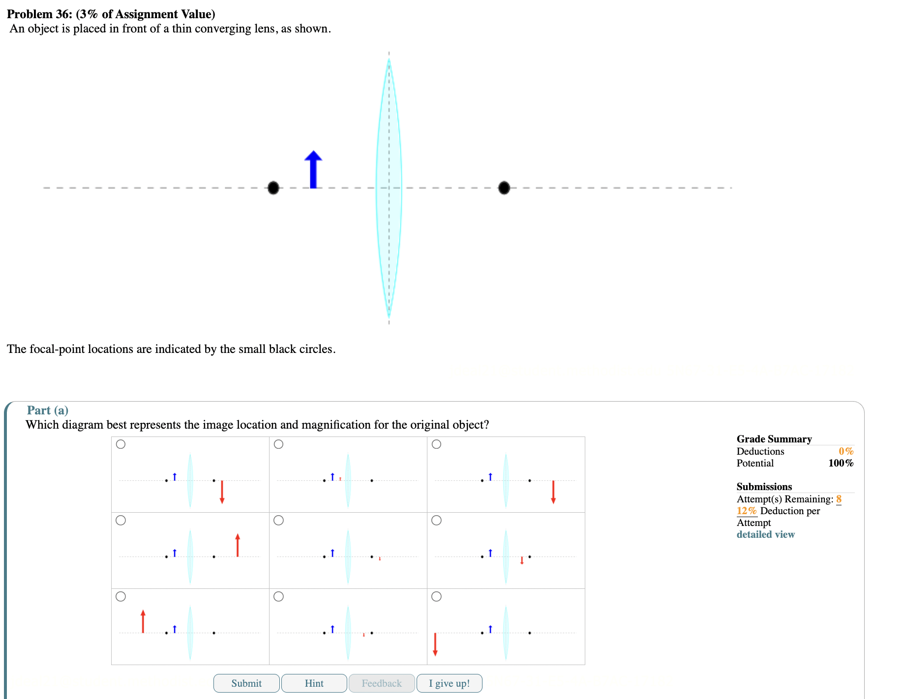Solved Problem 36: (3\% ﻿of Assignment Value)An object is | Chegg.com