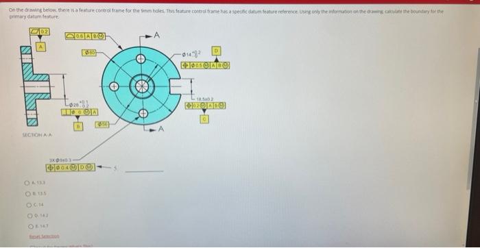 Solved on the drawing below there is a feature control frame | Chegg.com