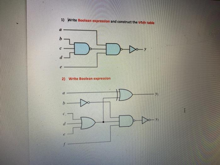 Solved 1) Write Boolean expression and construct the truth | Chegg.com