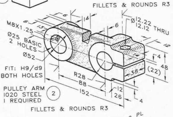 Solved For each part, you must provide a detail drawing | Chegg.com