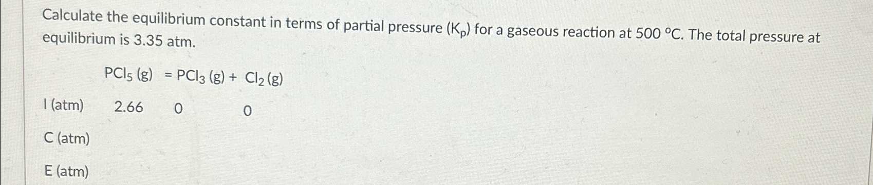 Solved Calculate the equilibrium constant in terms of | Chegg.com