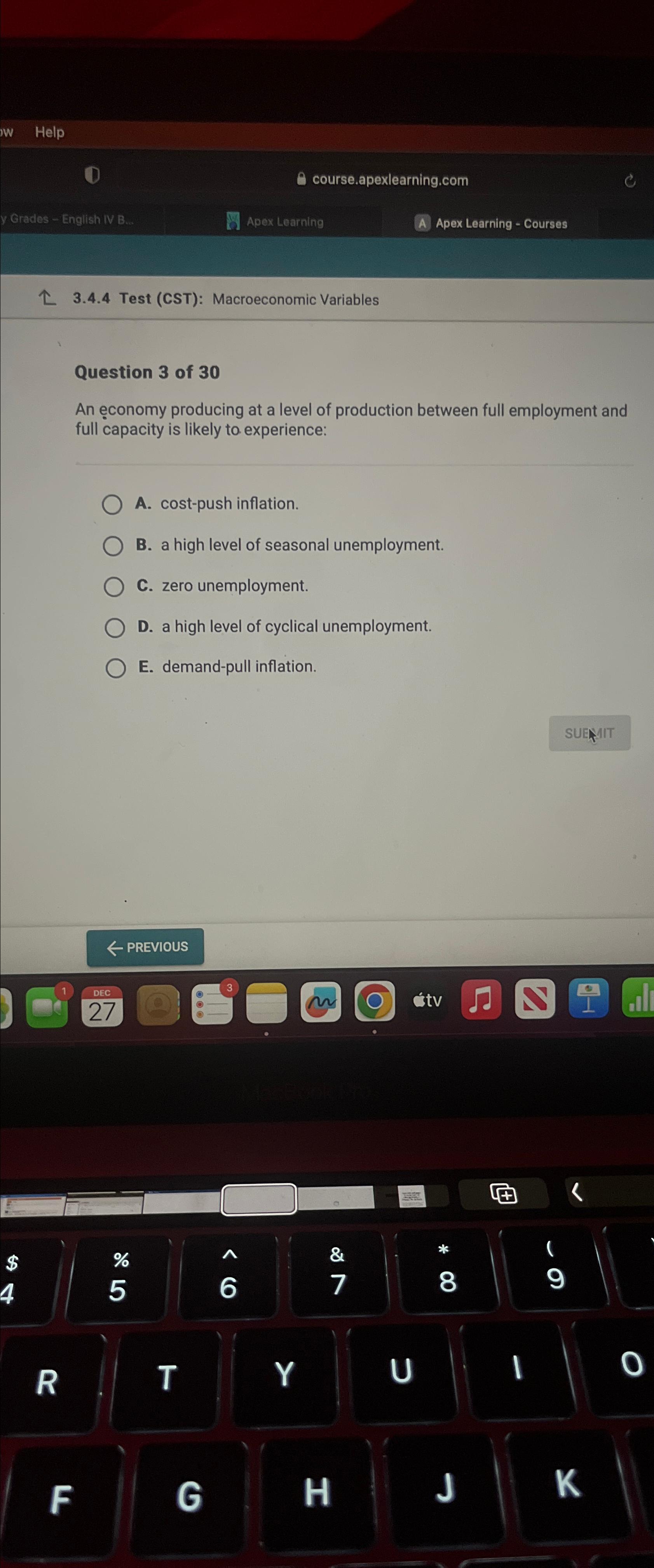 Solved Help(1)course.apexlearning.comy Grades - ﻿English IV | Chegg.com
