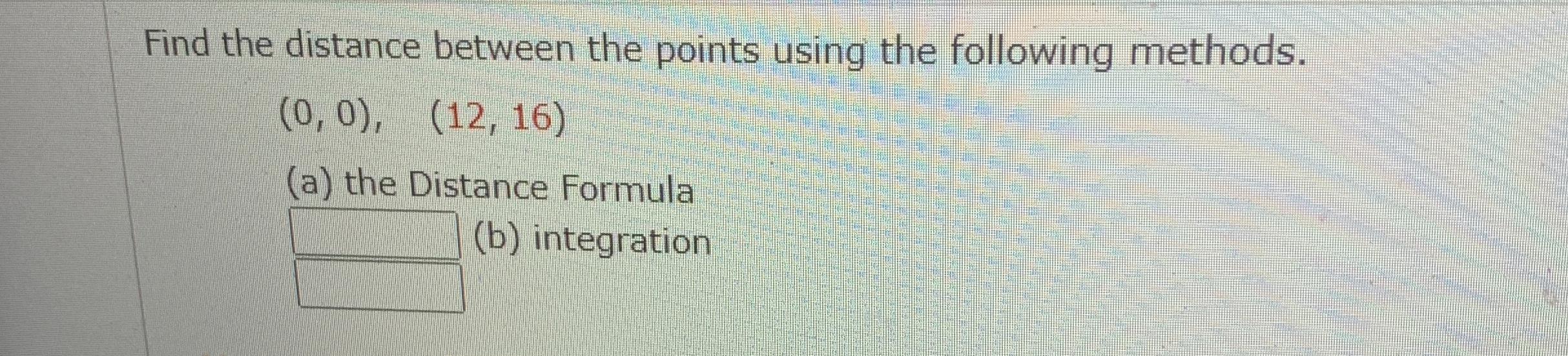 Solved Find the distance between the points using the | Chegg.com