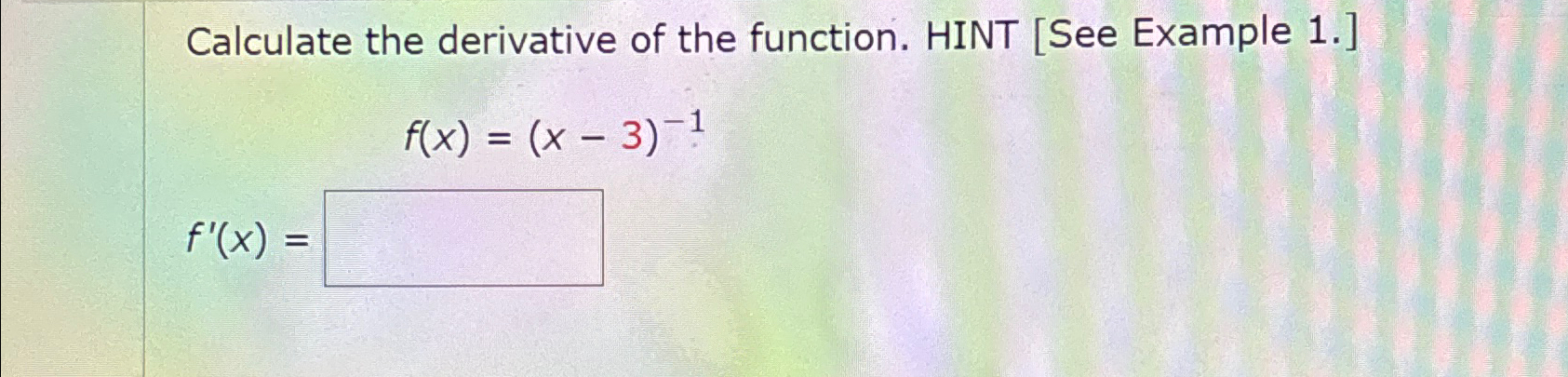 Solved Calculate the derivative of the function. HINT [See | Chegg.com