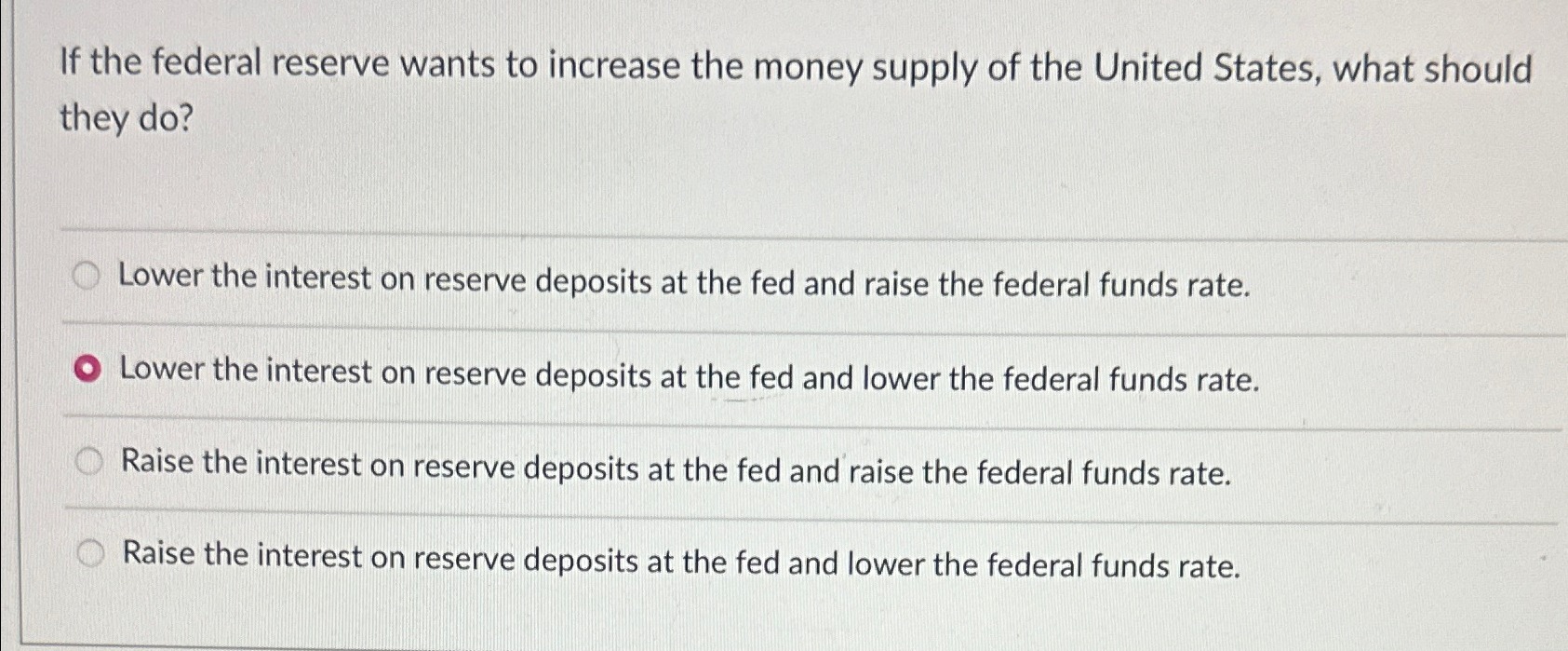 Solved If the federal reserve wants to increase the money | Chegg.com
