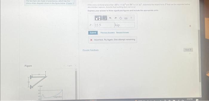Solved Part A If the cross-sectional area of bar AB is 1.5 | Chegg.com
