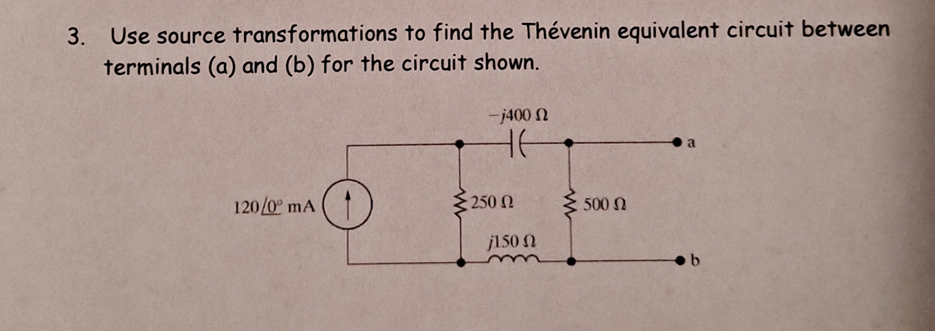 Solved Use source transformations to find the Thévenin | Chegg.com