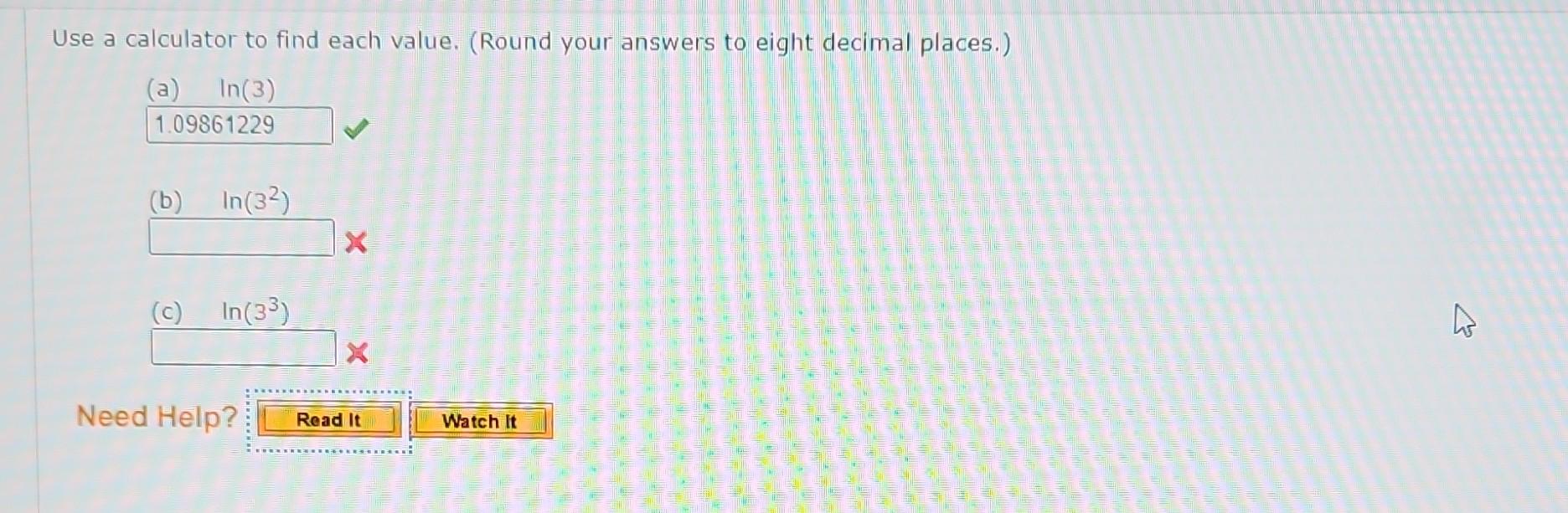 Solved Use a calculator to find each value. (Round your | Chegg.com