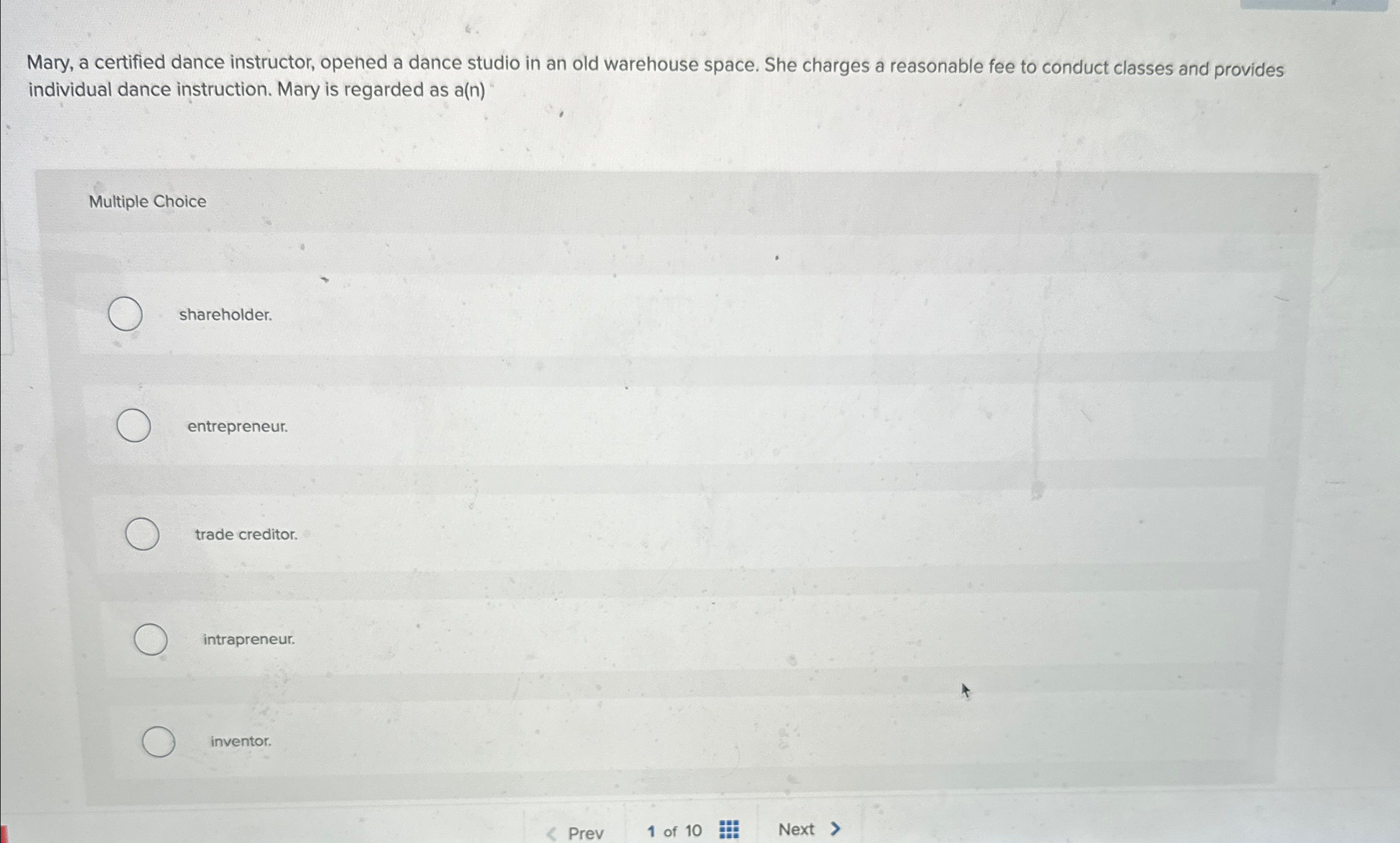 Solved Mary, a certified dance instructor, opened a dance | Chegg.com