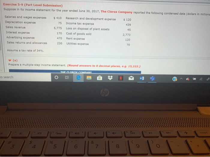 Solved Exercise 5-9 (Part Level Submission) Suppose in its | Chegg.com