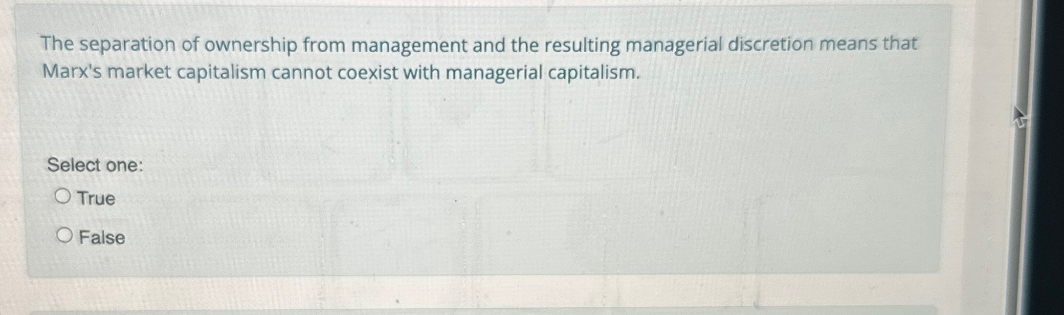 Solved The separation of ownership from management and the | Chegg.com