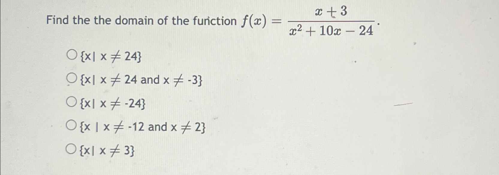 Solved Find the the domain of the function | Chegg.com