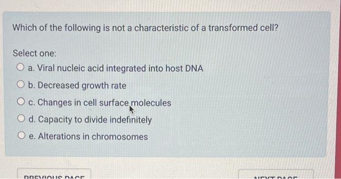 Solved which of the following is not a characteristic of a | Chegg.com