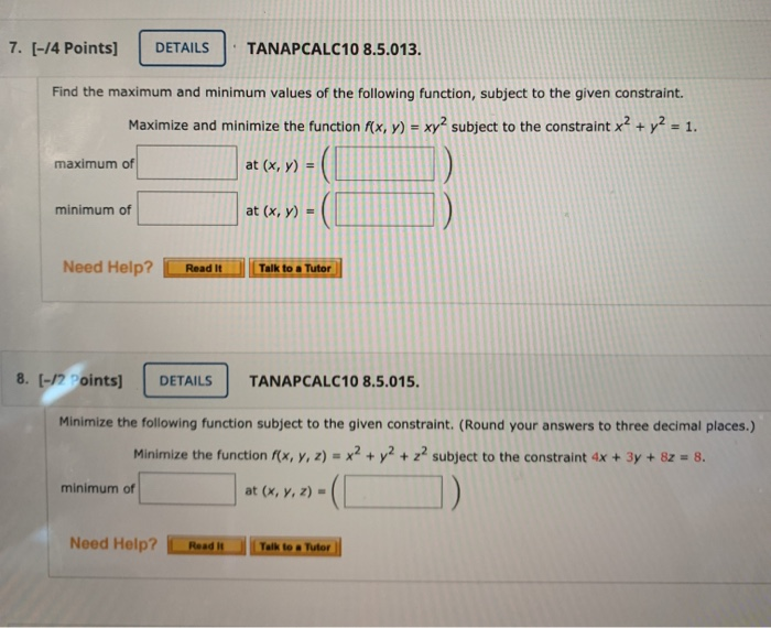 Solved 7. [-14 Points) DETAILS TANAPCALC10 8.5.013. Find the | Chegg.com Solved 7. [-14 Points) DETAILS TANAPCALC10 8.5.013. Find the | Chegg.com