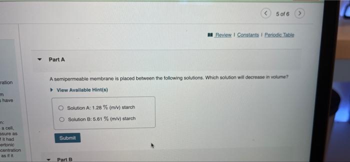 Solved 5 of 6 > A Review 1 Constants Periodic Table Part A | Chegg.com