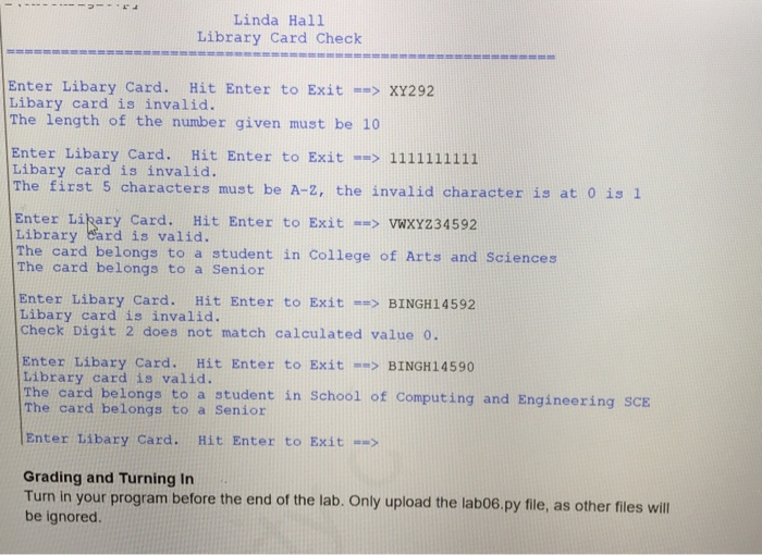 IN PYTHON 3 please and the final output should be | Chegg.com