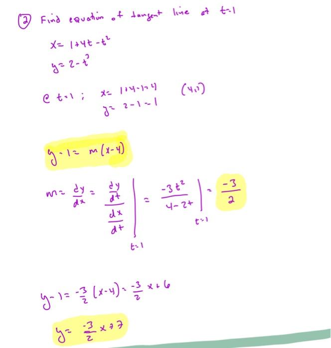Solved 2. Find the equation of the ten gent to the curve at | Chegg.com