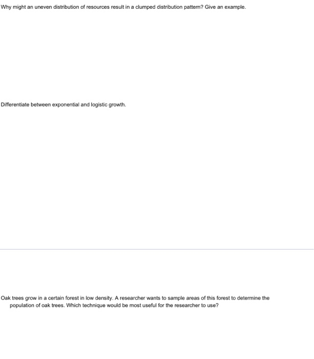 Solved Why might an uneven distribution of resources result | Chegg.com