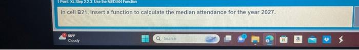 Solved In cell B21, insert a function to calculate the | Chegg.com
