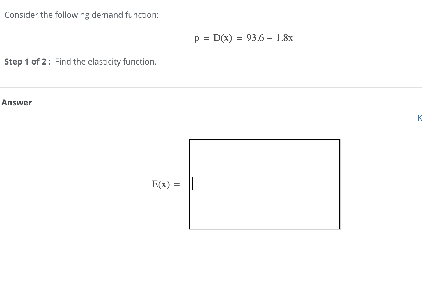 Solved Consider the following demand | Chegg.com