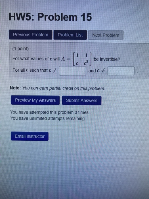 Solved HW5: Problem 15 Previous Problem Problem List Next | Chegg.com