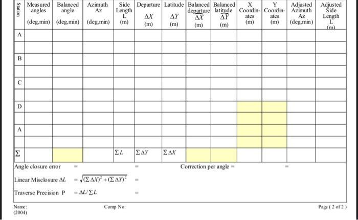 (1) Measuring Traverse Interior Angles Objectives D) | Chegg.com