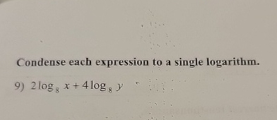 Solved Condense each expression to a single | Chegg.com