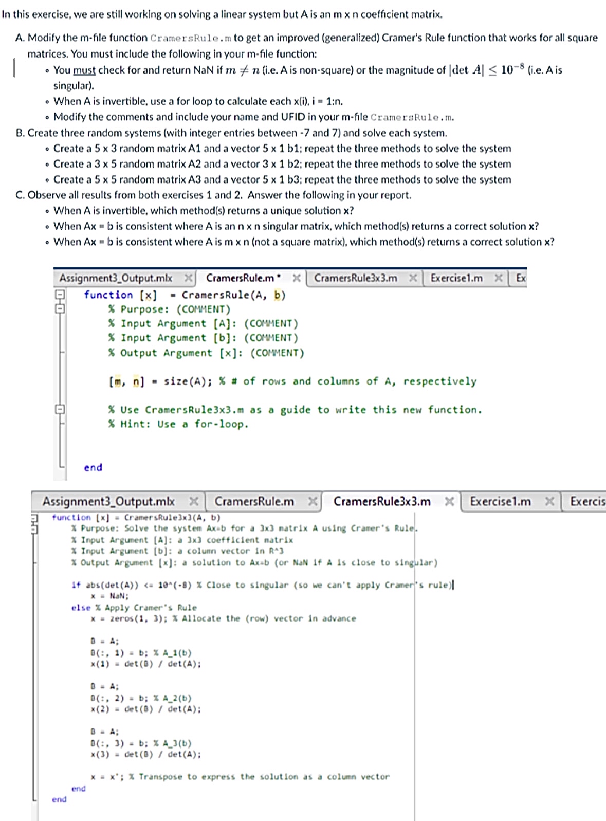 Solved Please, I need help with MATLAB code. In this | Chegg.com