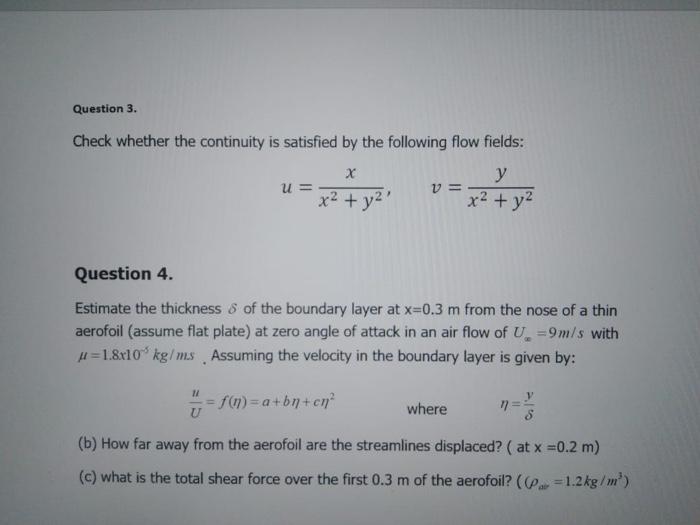 Solved Question 3. Check whether the continuity is satisfied | Chegg.com