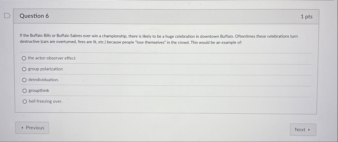 Solved Question 61 ﻿ptsIf the Buffalo Bills or Buffalo | Chegg.com