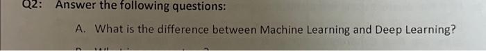 Solved Q2: Answer the following questions: A. What is the | Chegg.com