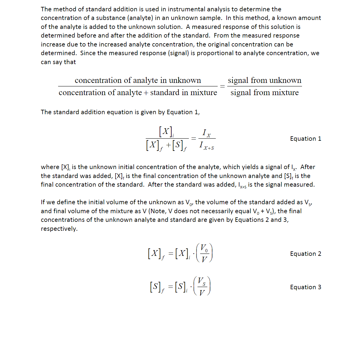 The method of standard addition is used in | Chegg.com