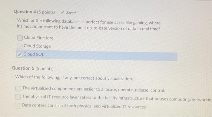 Solved Which of the following databases is perfect for use | Chegg.com