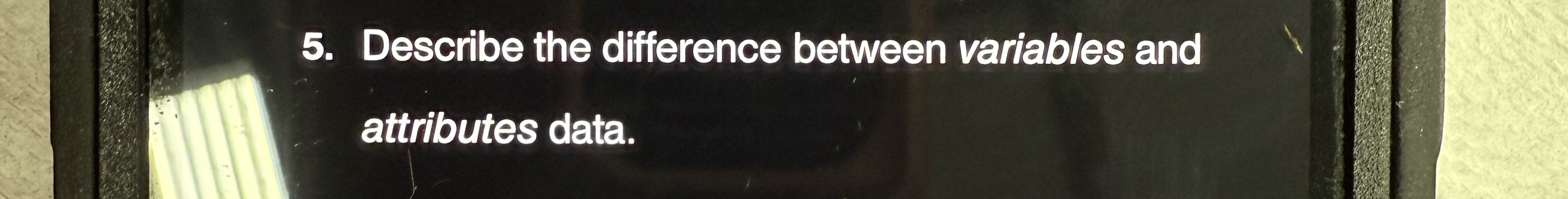 Solved Describe the difference between variables and | Chegg.com