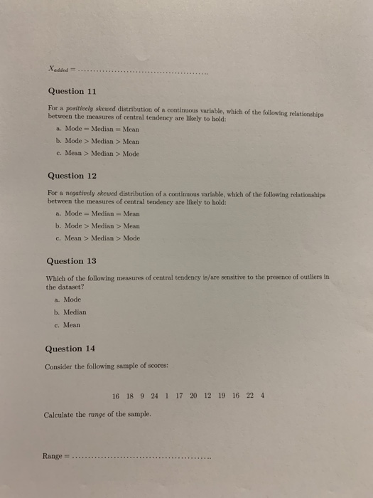 Solved 15- 10 15 29 10 Score a. Symmetrical Positively | Chegg.com