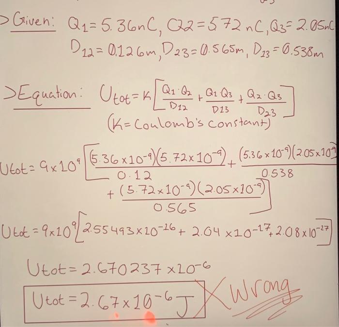 Solved Below is the work I did to get the wrong answer. | Chegg.com