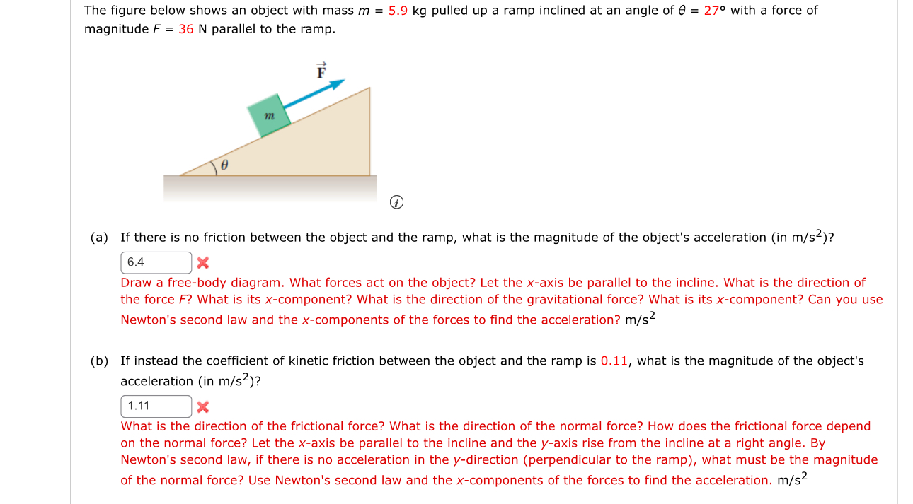 Solved The figure below shows an object with mass m=5.9kg | Chegg.com