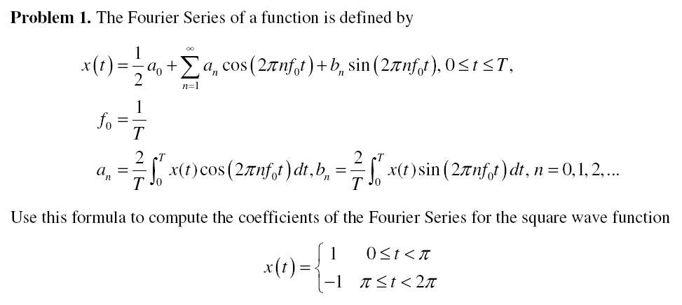 Solved The Fourier Series of a function is defined by Use | Chegg.com