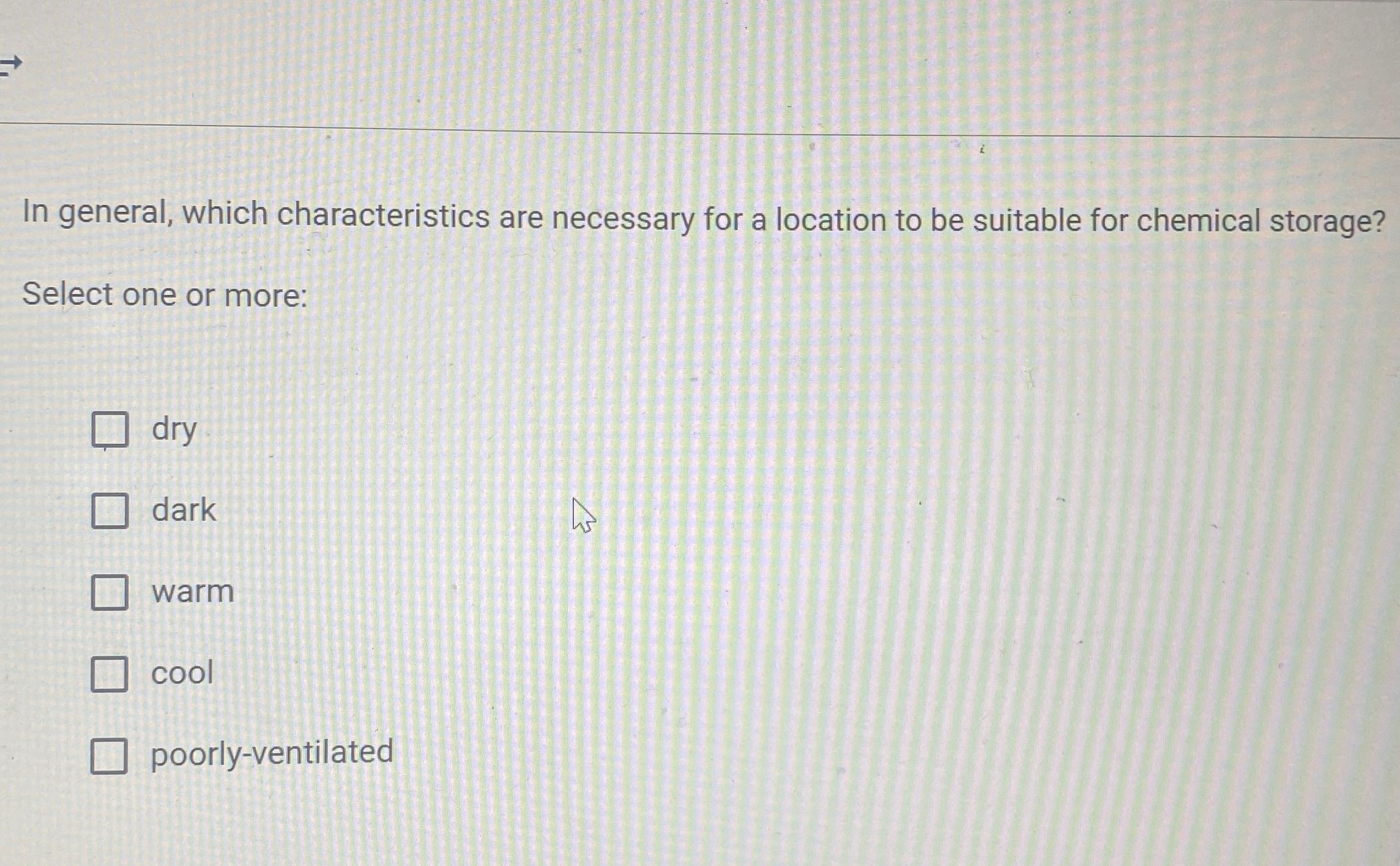 Solved In general, which characteristics are necessary for a | Chegg.com