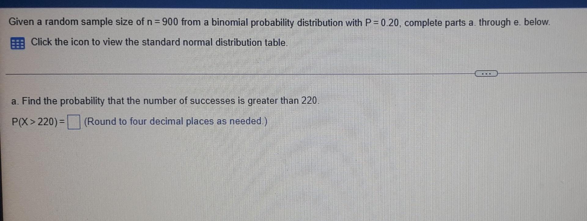 Solved Given a random sample size of n=900 from a binomial | Chegg.com