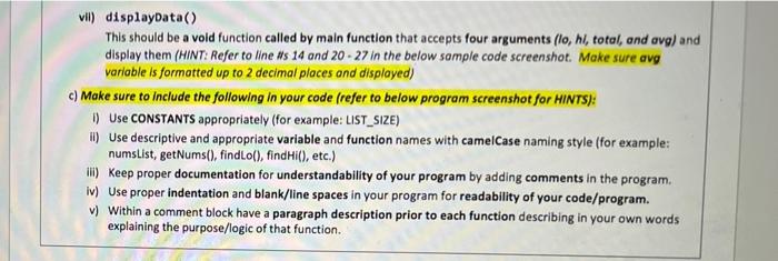 Solved 3. You will develop a modular Number Analysis Program | Chegg.com