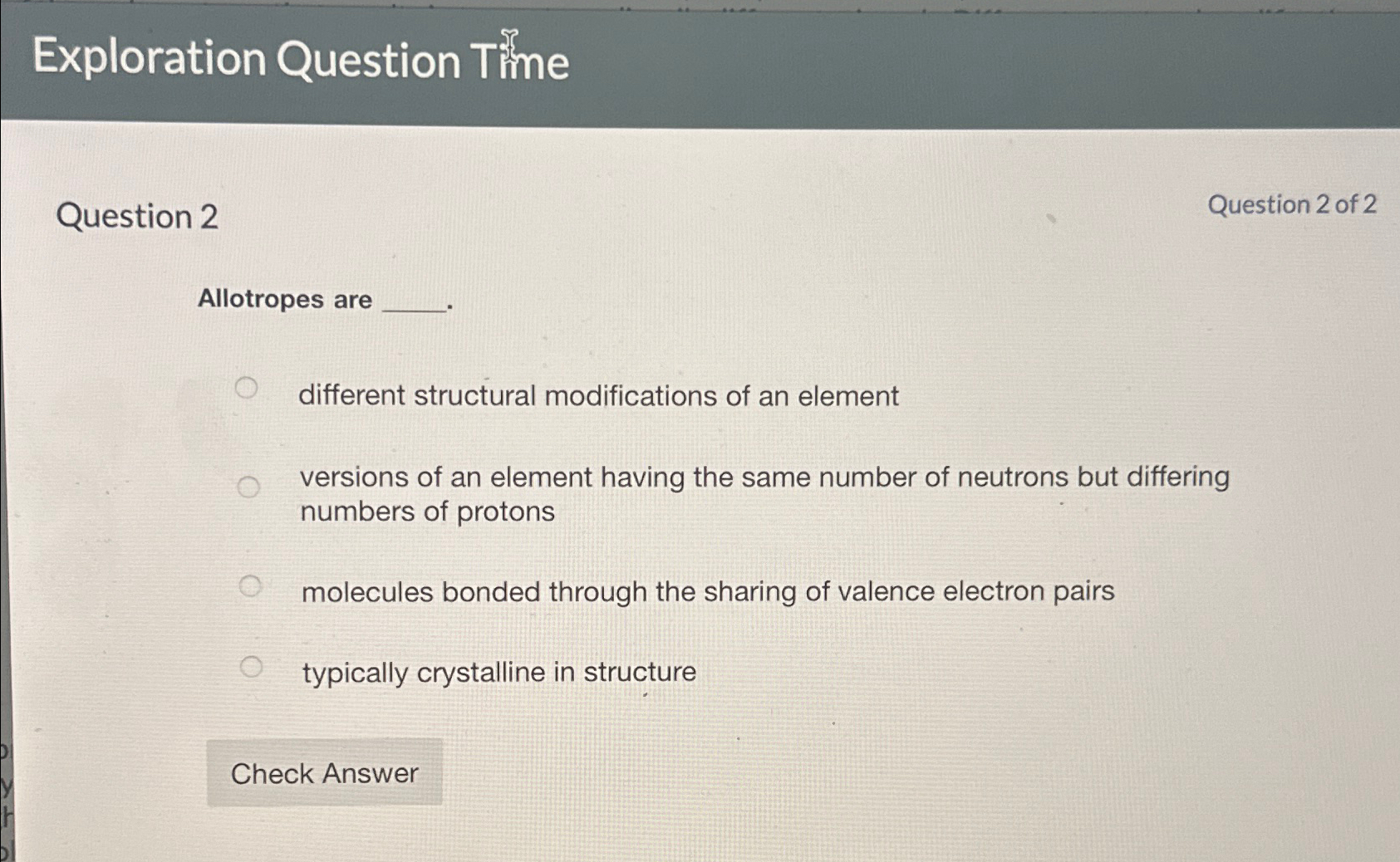 Solved Exploration Question TTimeQuestion 2Question 2 ﻿of | Chegg.com
