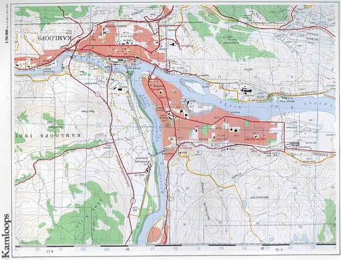 Solved Using the map of Kamloops, Brotish Coloumbia (1:50000 | Chegg.com