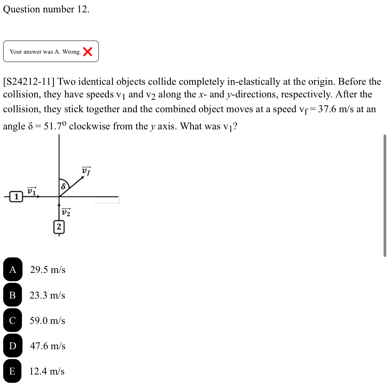 Solved Question number 12.[S24212-11] ﻿Two identical objects | Chegg.com